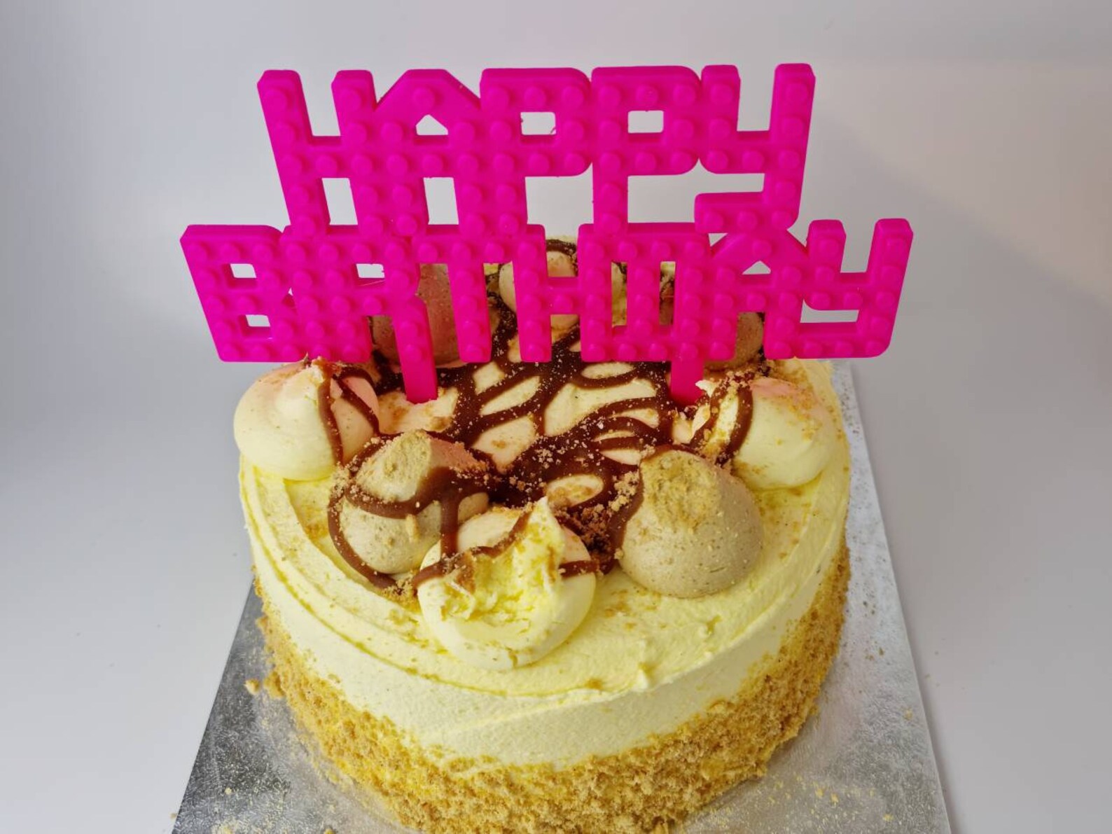 Happy Birthday Brick Inspired Cake Topper / Cake Decoration / - Etsy UK