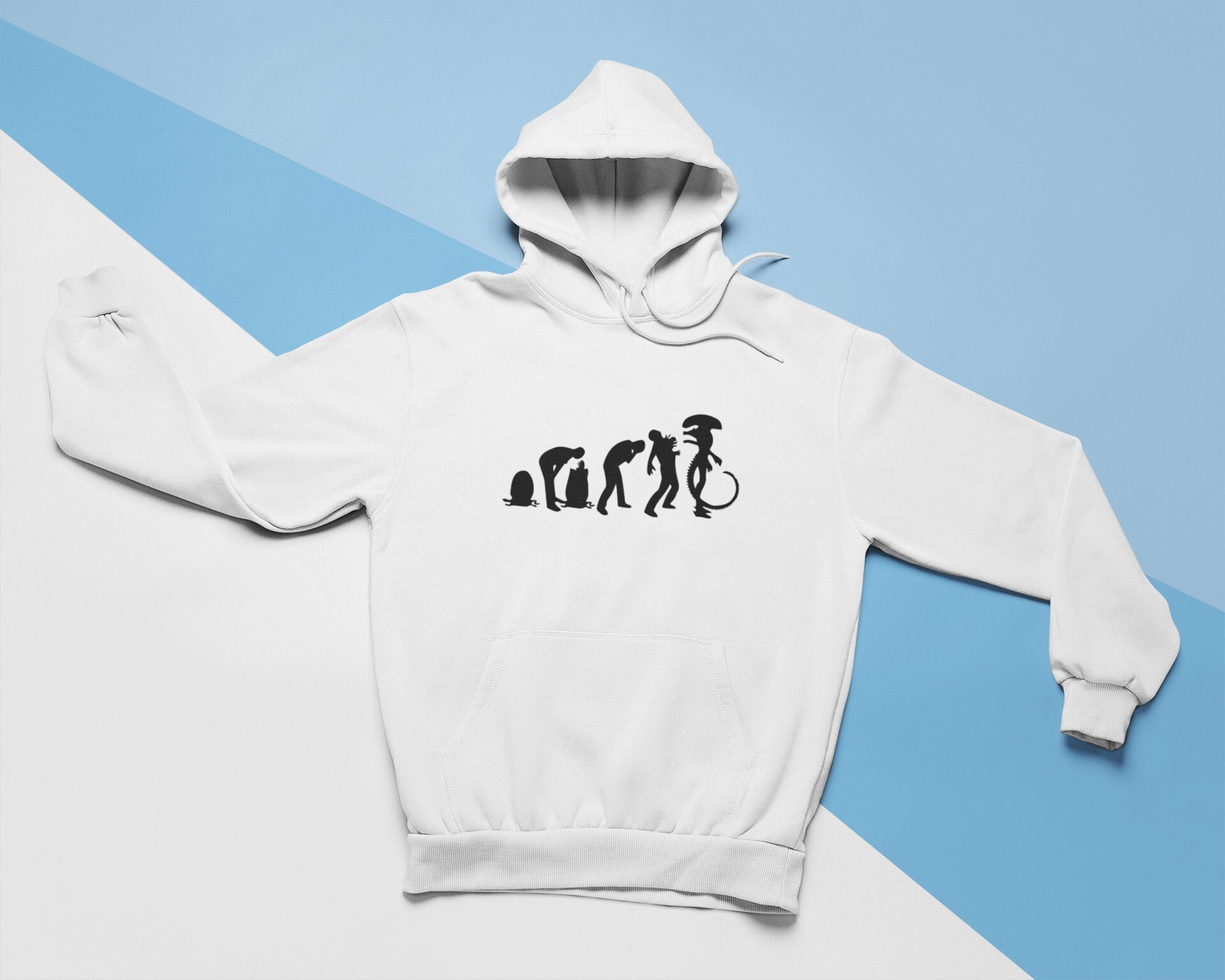 Xenomorph Human Evolution Jumper Adults Unisex Hoodie / - Etsy