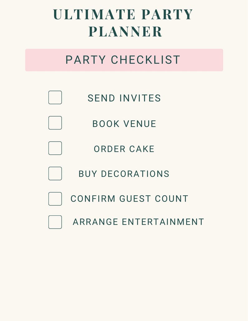Ultimate Party Planner | Printable + Canva Editable Template | Event ...