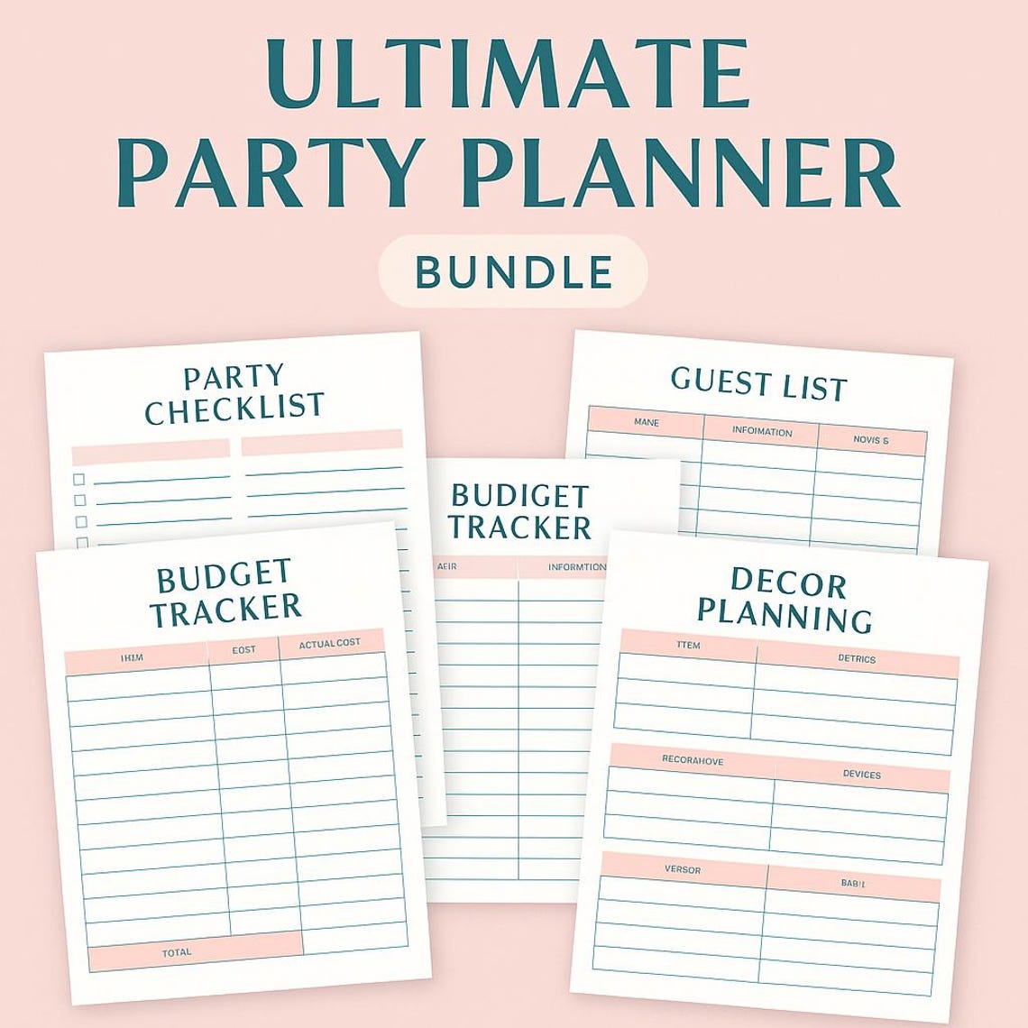 Ultimate Party Planner | Printable + Canva Editable Template | Event ...