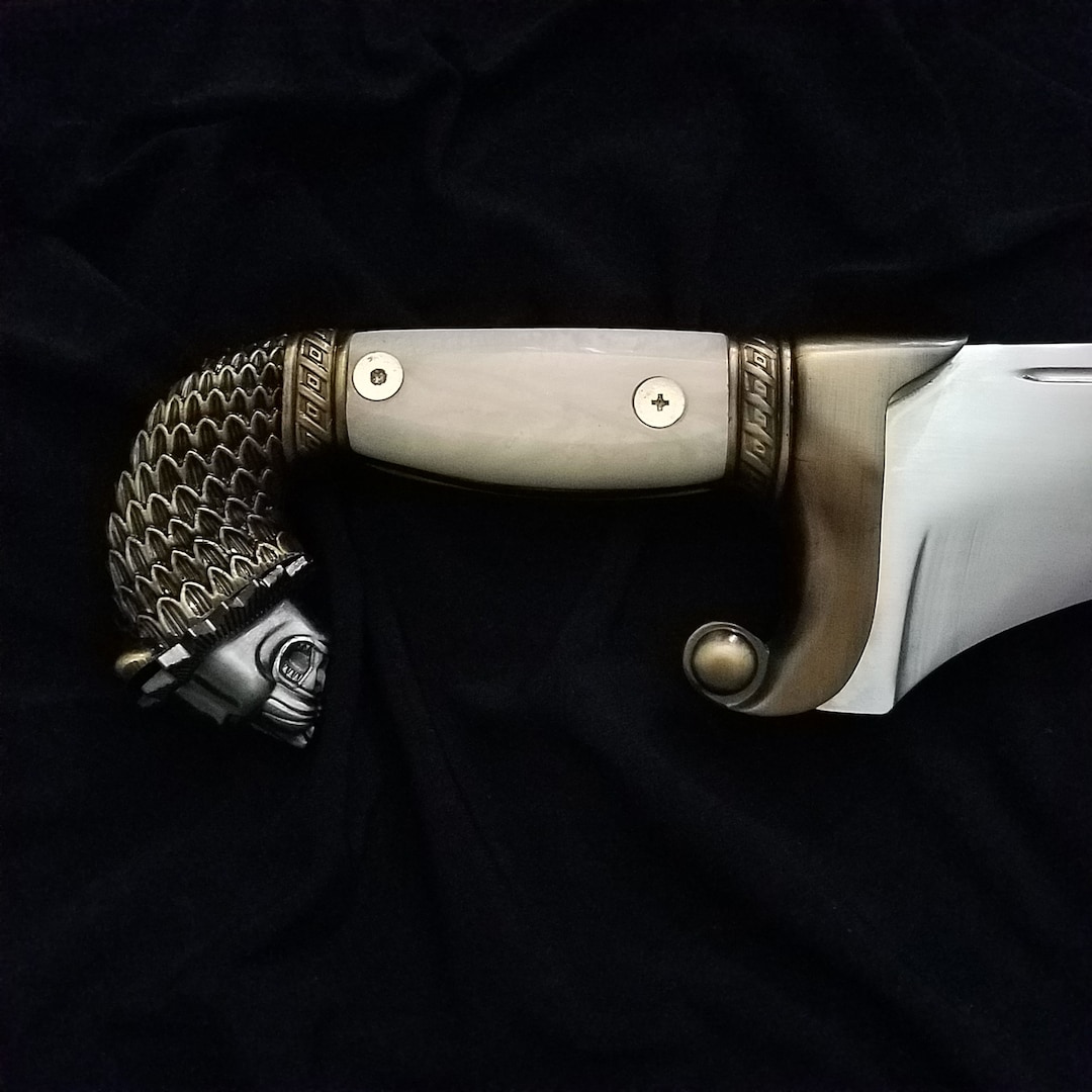 Personalized Falchion Sword – Custom Engraved Lion Head Pommel - Etsy