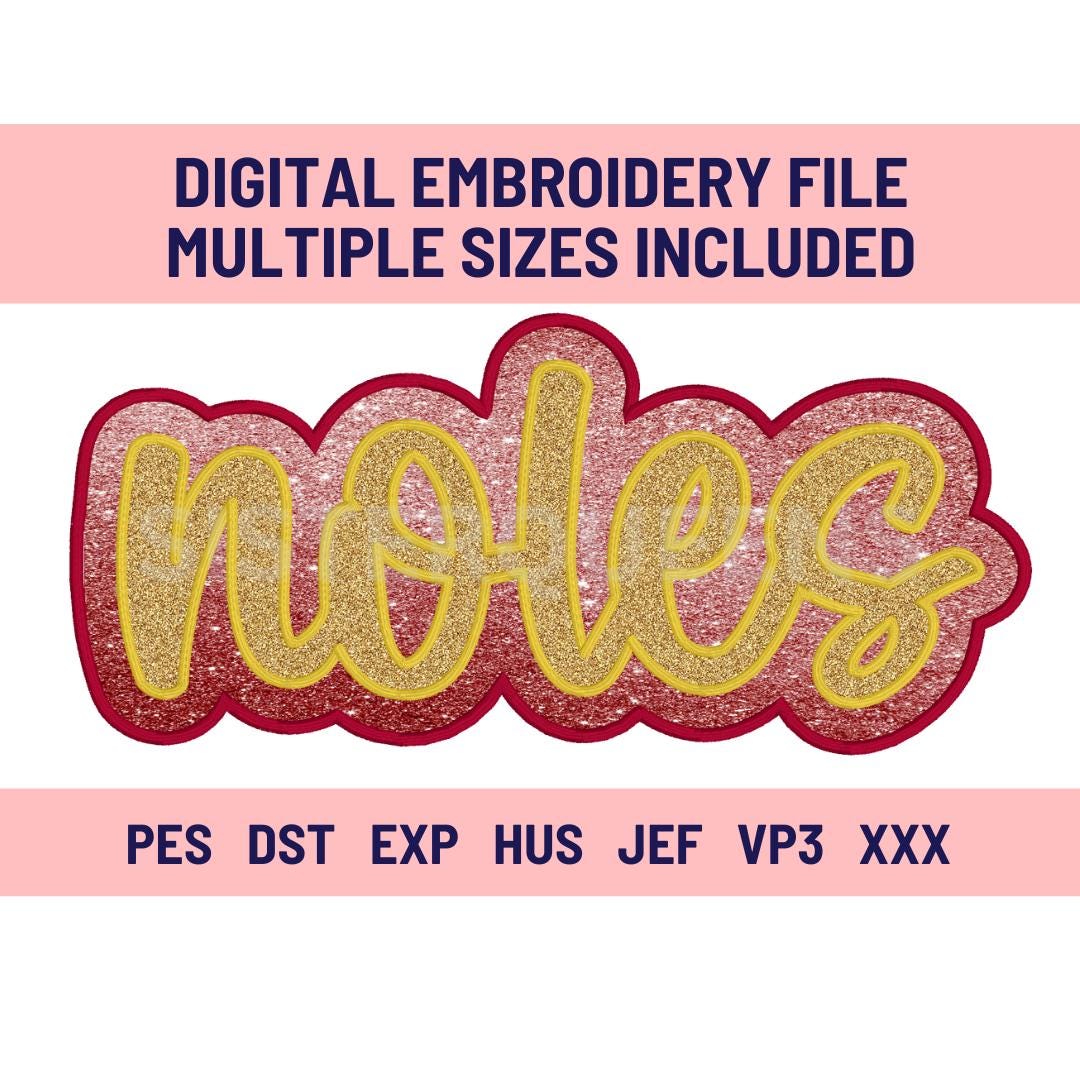 Double Layer Applique Design-noles-stacked Satin Stitch Applique Design ...