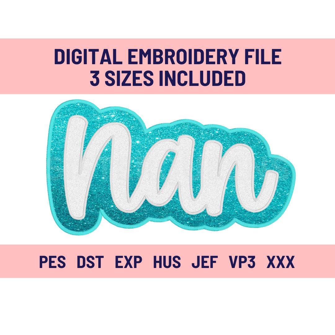 Applique Design-nan-digital Download-double Stacked SATIN Stitch - Etsy