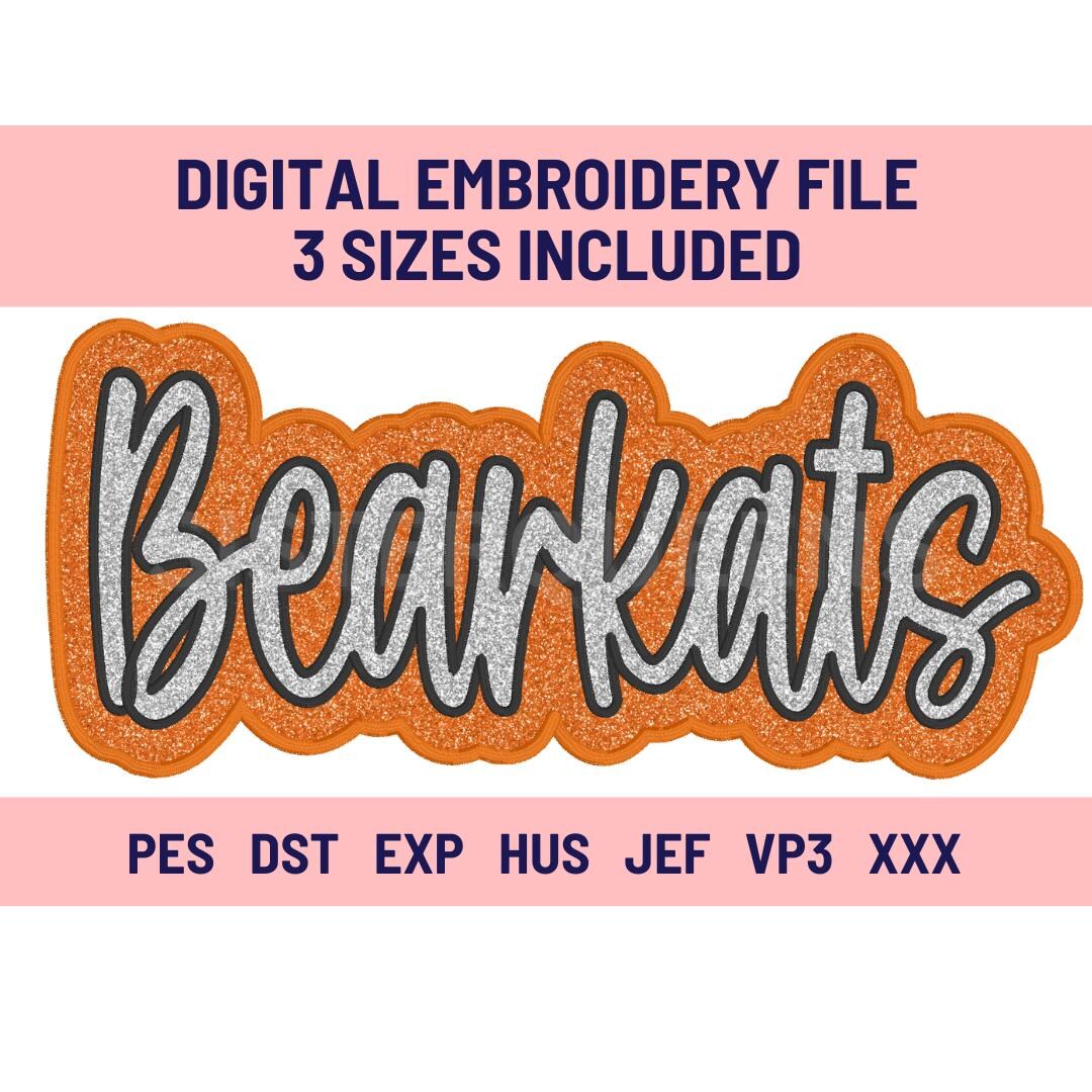 Double Stacked Satin Stitch Applique Design for HTV-BEARKATS - Etsy