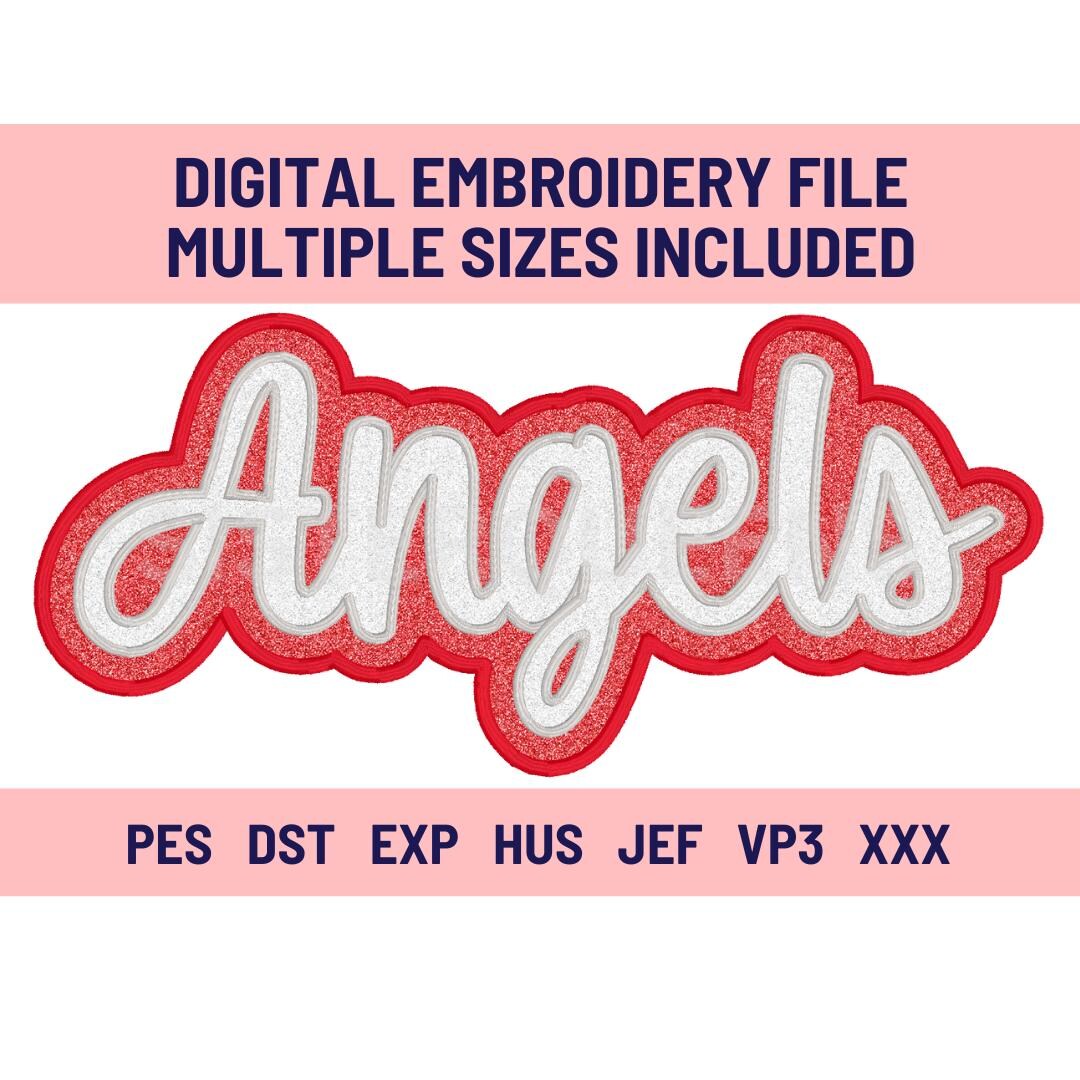 Applique Design, Angels-double Stacked Satin Stitch, Digital Download ...