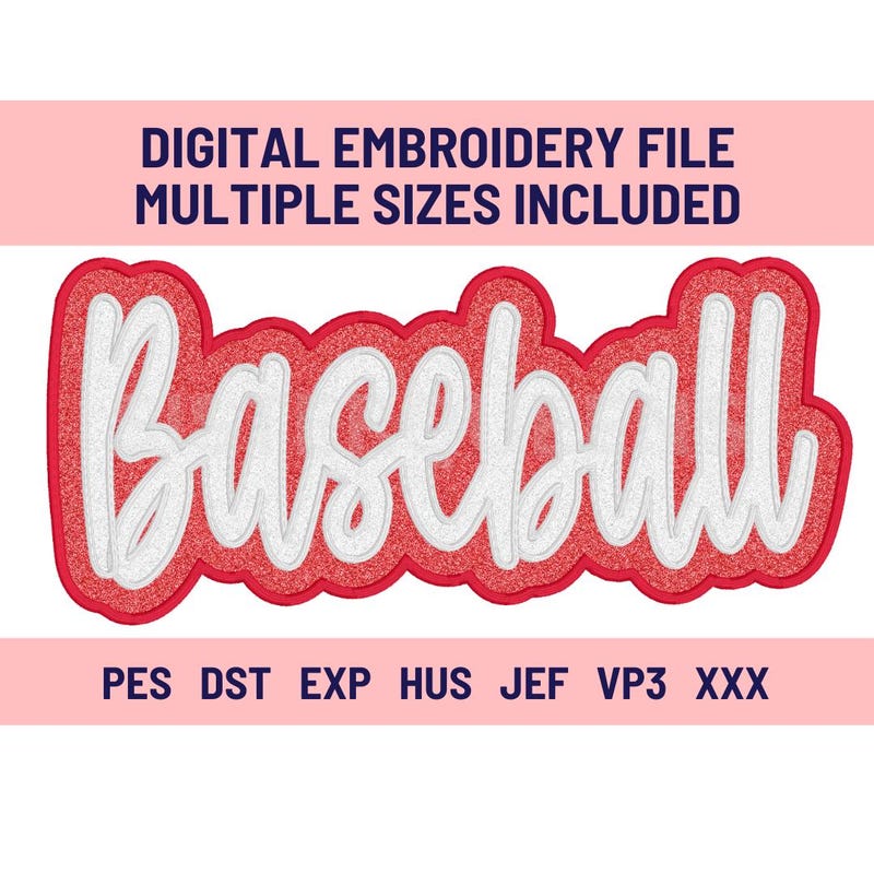 Baseball Applique Design - Etsy