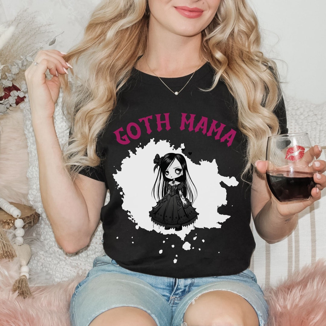 Goth Mama Short Sleeve Tee, Gothic Mom T-shirt, Spooky Mama Shirt, Gift ...