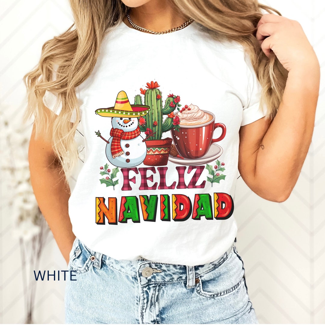 Feliz Navidad T-shirt, Merry Christmas Tee, Mexican Christmas Shirt ...
