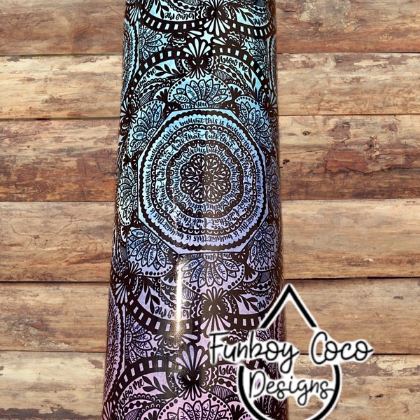 Cuss Word Mandala Tumbler Wrap Png - Etsy