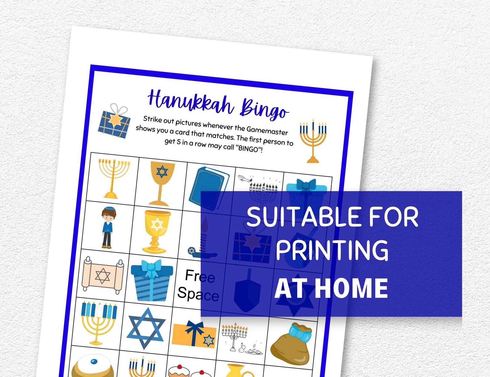 Hanukkah Bingo Game Printable, 25 Bingo Cards, Jewish Festival Games ...