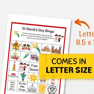 St David’s Day Bingo, 50 Printable Bingo Cards, Welsh-themed Bingo ...