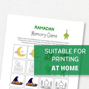 Ramadan Memory Game, Printable Memory Matching Game, Ramadan Activity ...