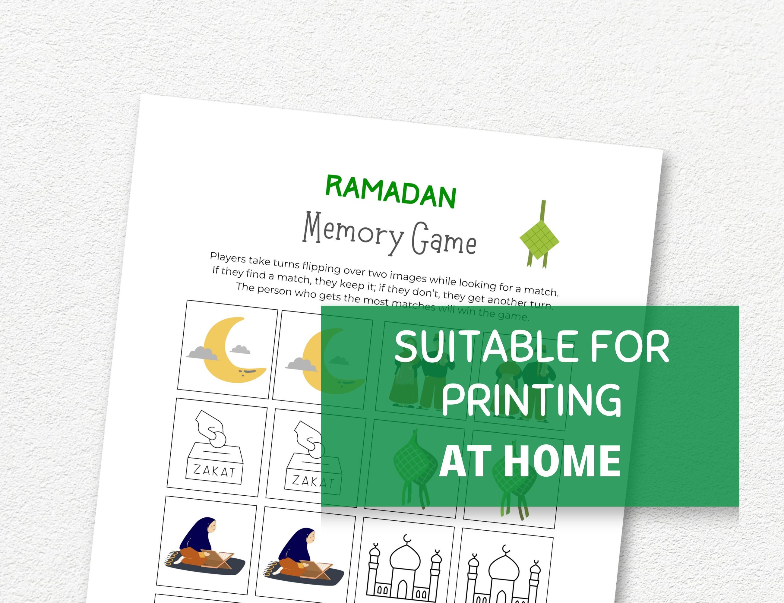 Ramadan Memory Game, Printable Memory Matching Game, Ramadan Activity ...
