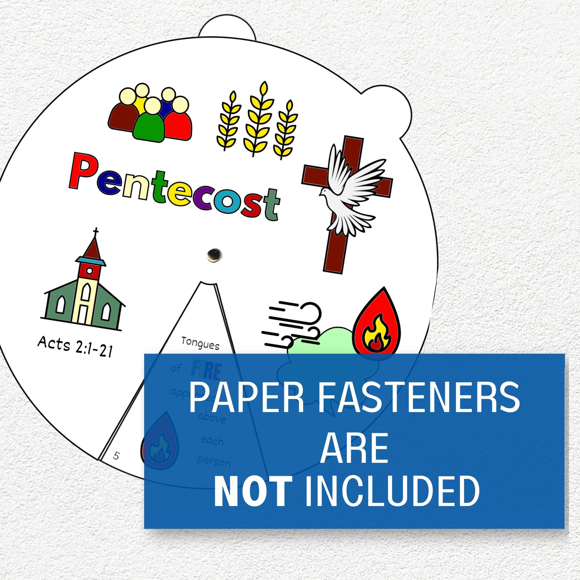 Pentecost Coloring Wheel, Printable Sunday School Lesson, Pentecost ...