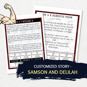 Samson Escape Room, 12 Printable PDF Puzzles, Samson Bible Activities ...