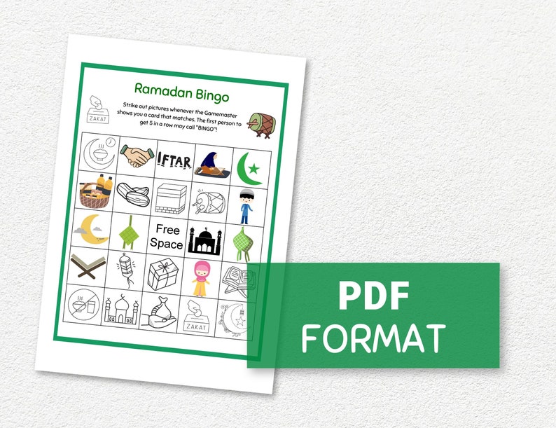 Ramadan Bingo Cards Printable, Holiday Bingo 50 Cards, PDF Bingo Games ...