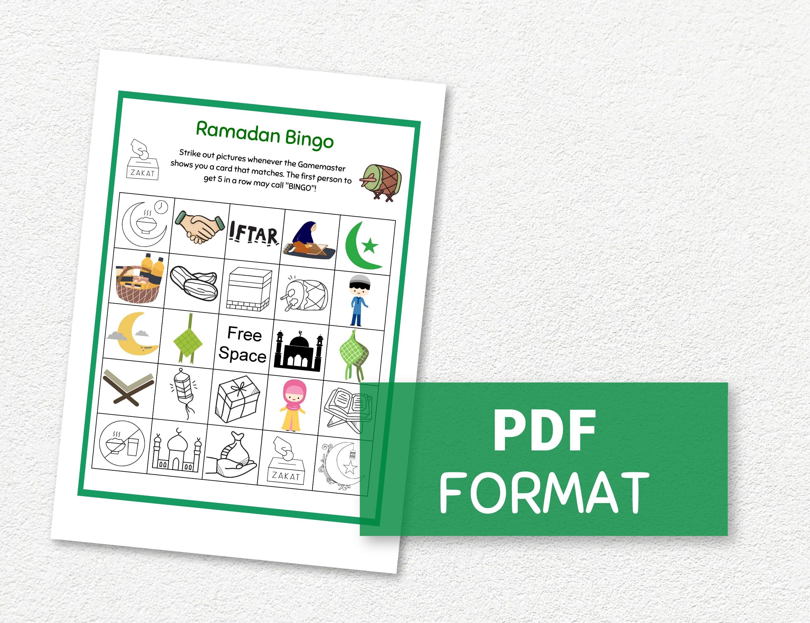 Ramadan Bingo Cards Printable, Holiday Bingo 50 Cards, PDF Bingo Games ...