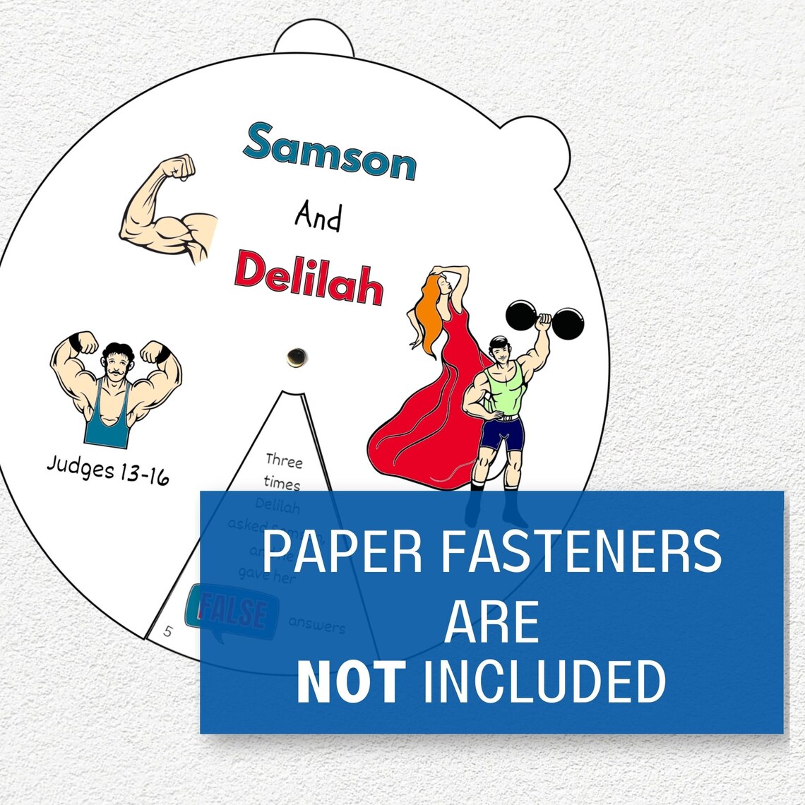 Samson and Delilah Coloring Wheel, Printable Sunday School Lesson, Kids ...