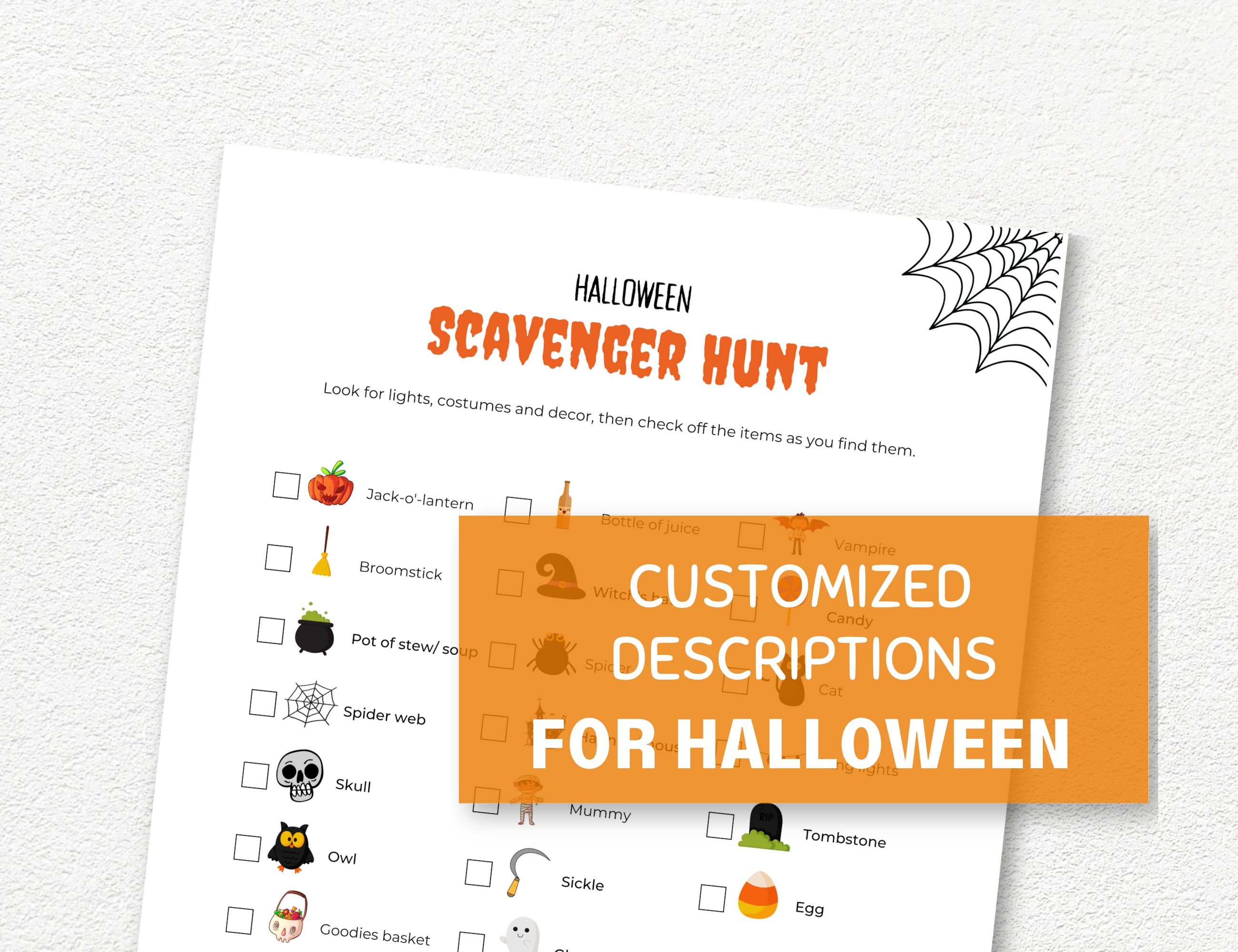 Halloween Scavenger Hunt Printable, Scavenger Hunt Office, Scavenger ...