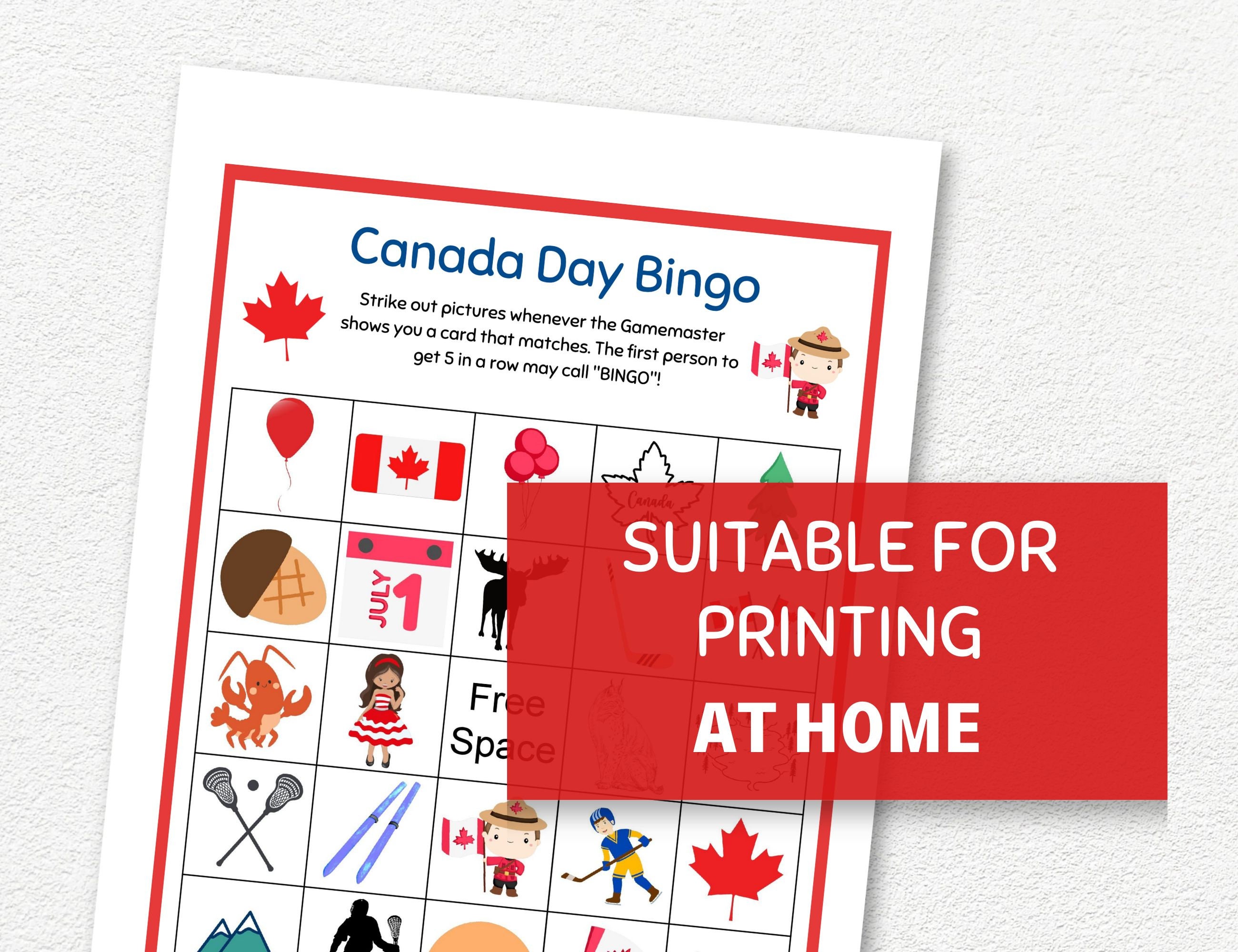 Canada Day Bingo Printable, Holiday Bingo 50 Cards, Summer Bingo PDF ...