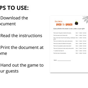 Halloween Over or Under Game Printable, Guess How Many Halloween ...