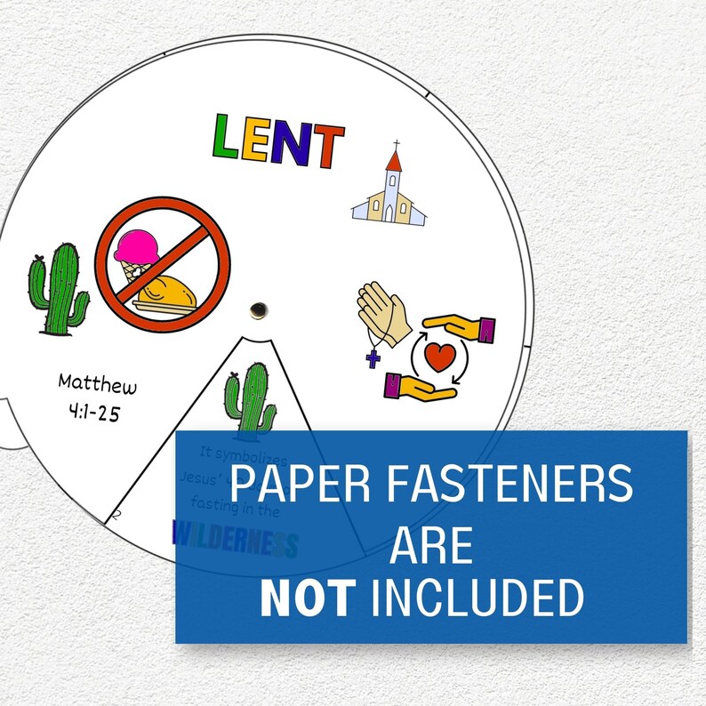 Lent Coloring Wheel, Printable Sunday School Lesson, Kids Bible Study ...