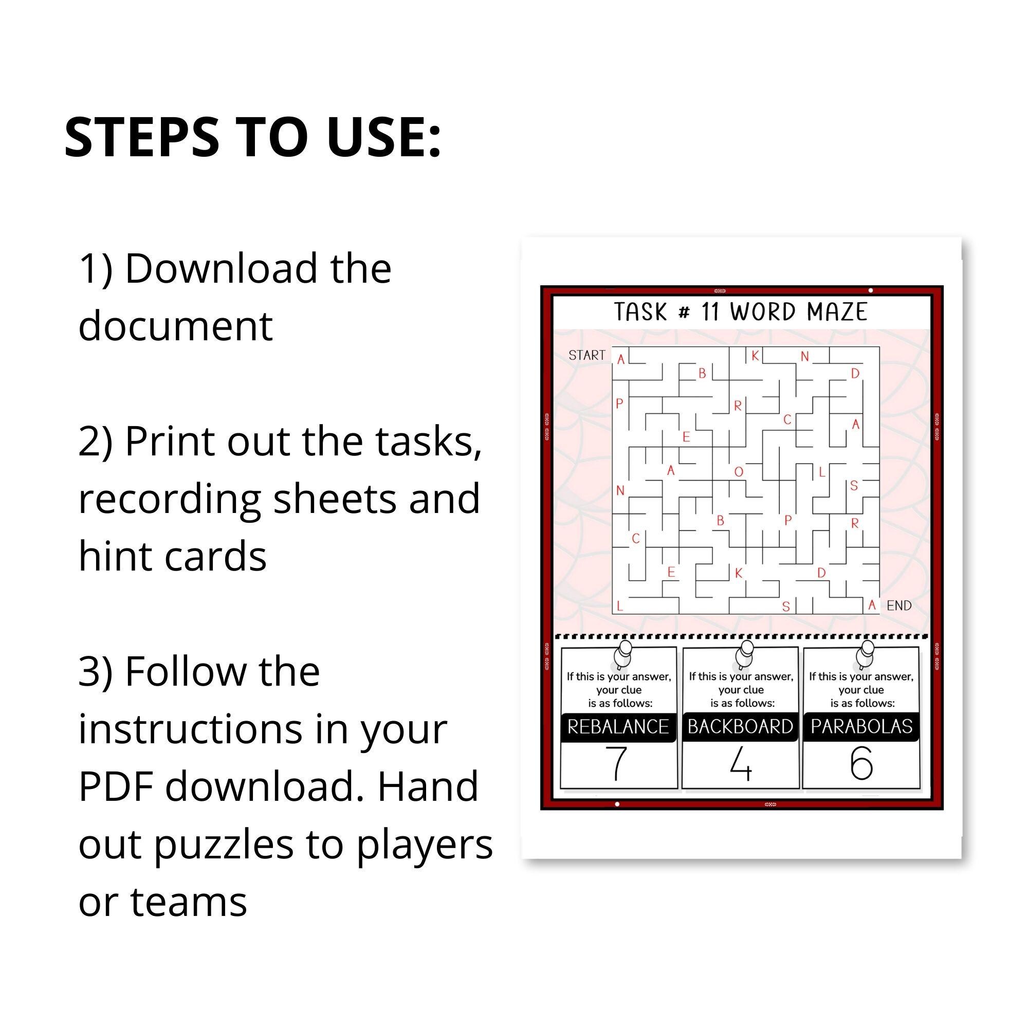 Basketball Escape Room, 12 Printable Puzzles, Time Machine Escape Room ...