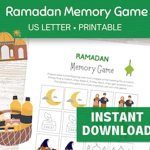 Ramadan Memory Game, Printable Memory Matching Game, Ramadan Activity ...