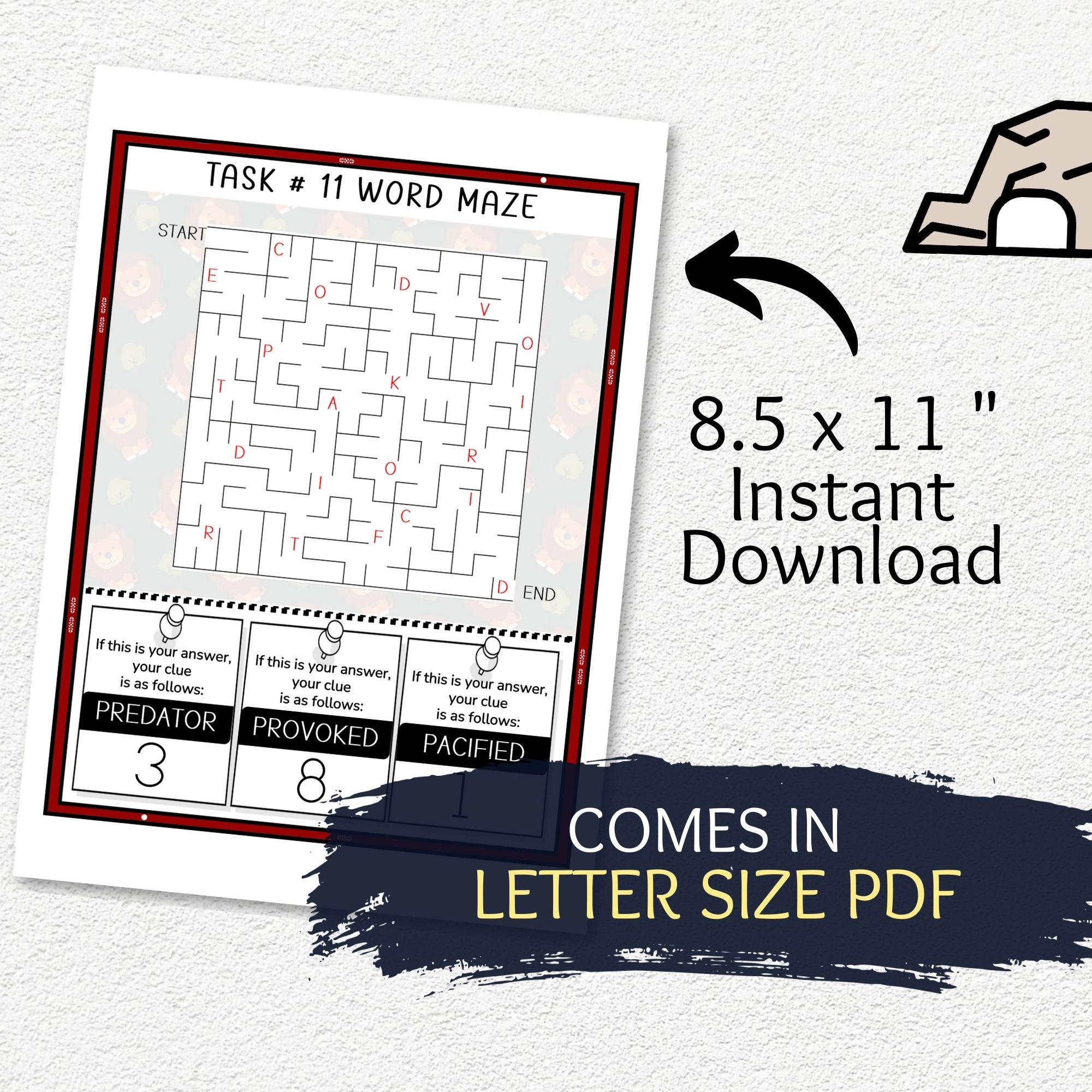 Daniel in the Lions’ Den Escape Room, 12 Printable PDF Puzzles, Bible ...