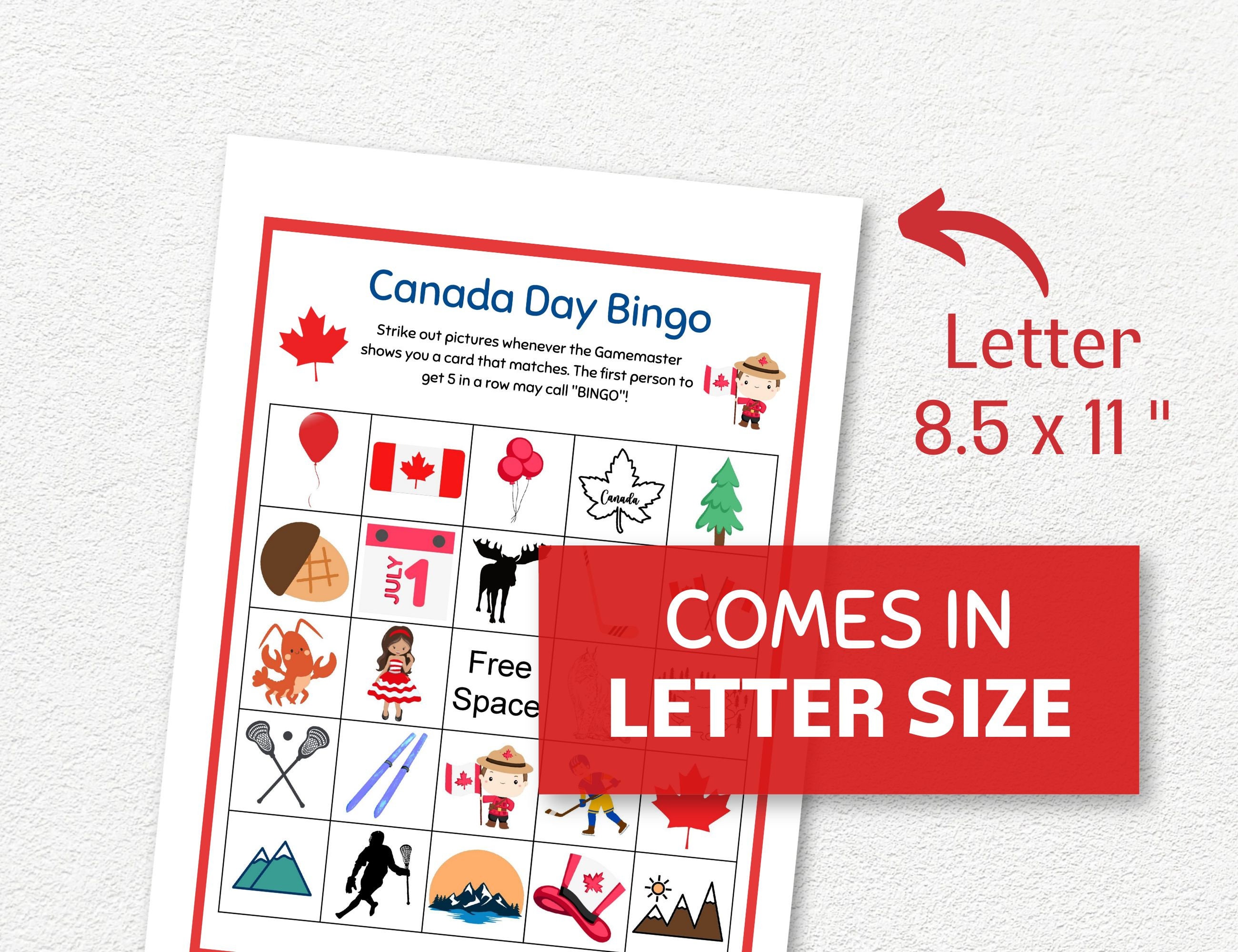 Canada Day Bingo Printable, Holiday Bingo 50 Cards, Summer Bingo PDF ...