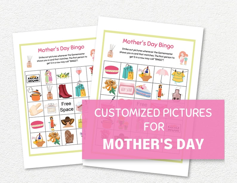 Mother’s Day Bingo, 100 Bingo Cards, Family Game Night Printable, Games ...
