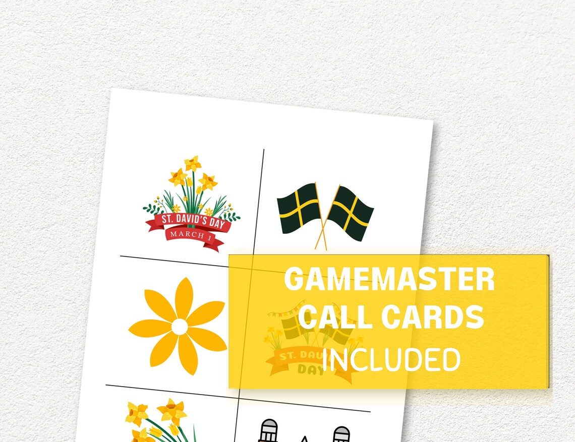 St David’s Day Bingo, 50 Printable Bingo Cards, Welsh-themed Bingo ...