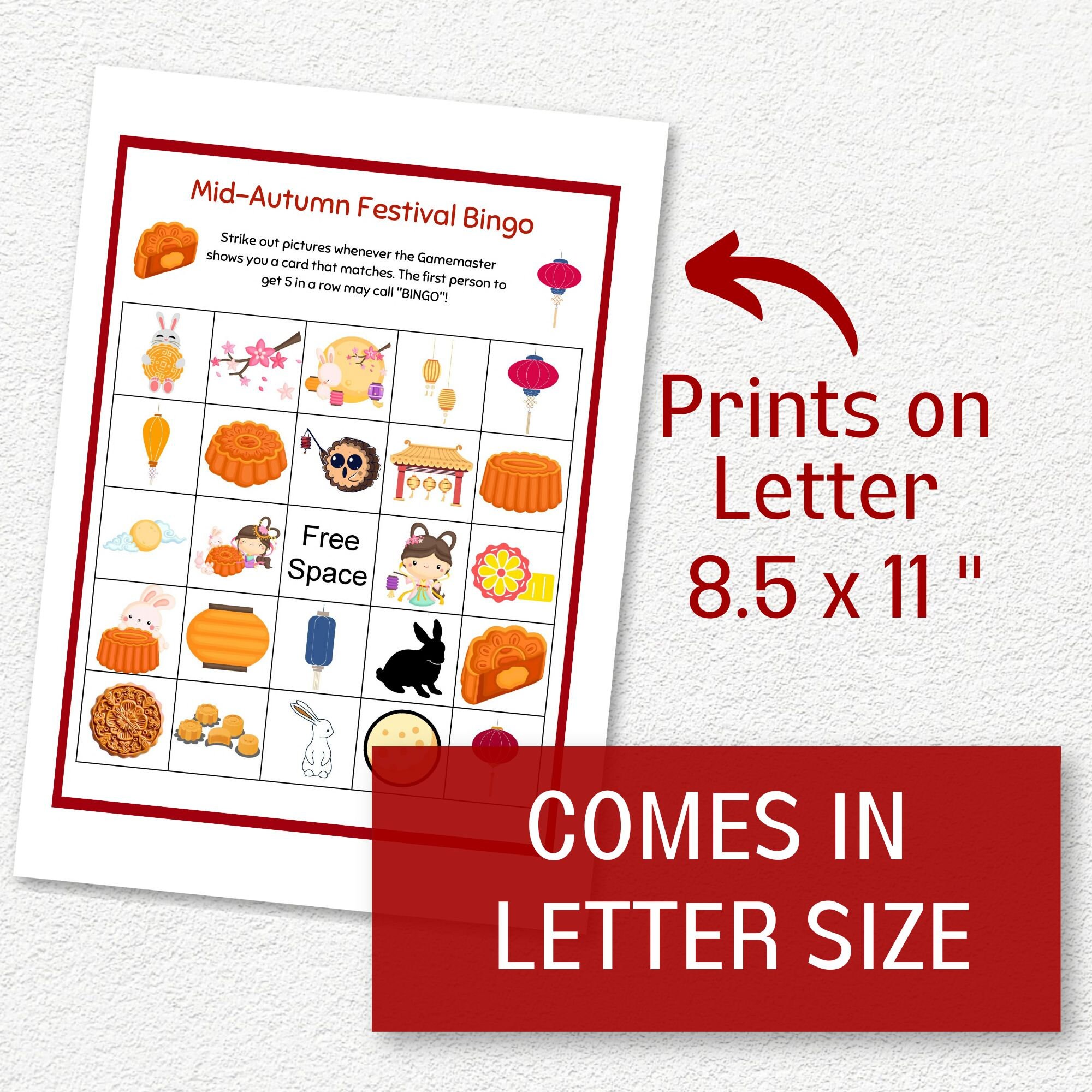 Mid-autumn Festival Bingo Cards Printable, 50 Holiday Bingo Cards PDF ... Mid-autumn Festival Bingo Cards Printable, 50 Holiday Bingo Cards PDF ...