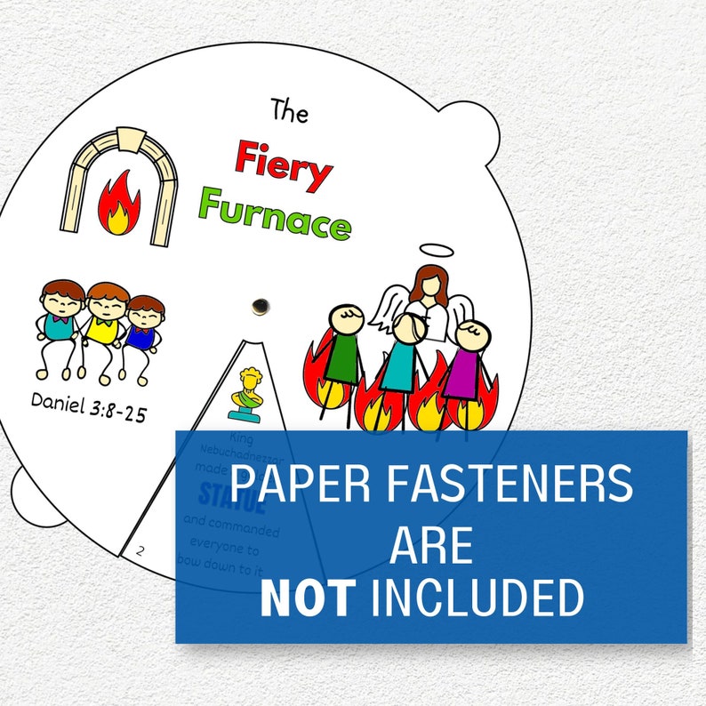 Fiery Furnace Coloring Wheel Printable, Sunday School Craft, Kids Bible ...