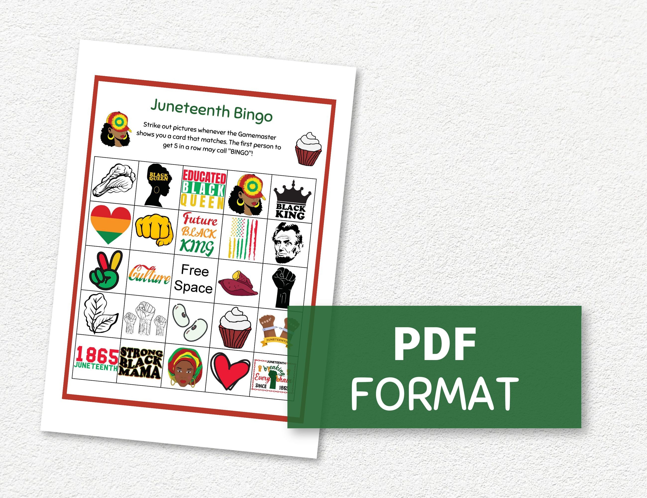 Juneteenth Bingo Printable, 50 Juneteenth Bingo Cards PDF, African ...