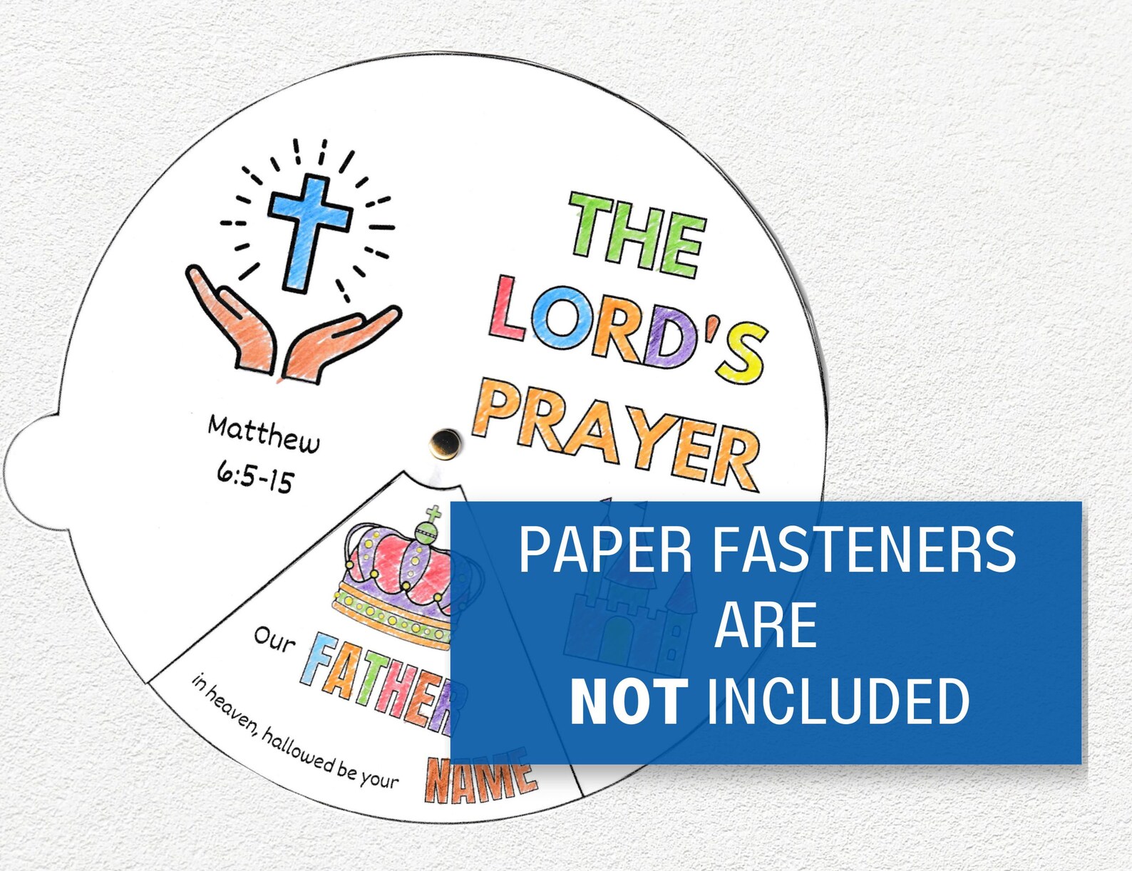 The Lord’s Prayer Coloring Wheel, Printable Scripture Activity, the ...