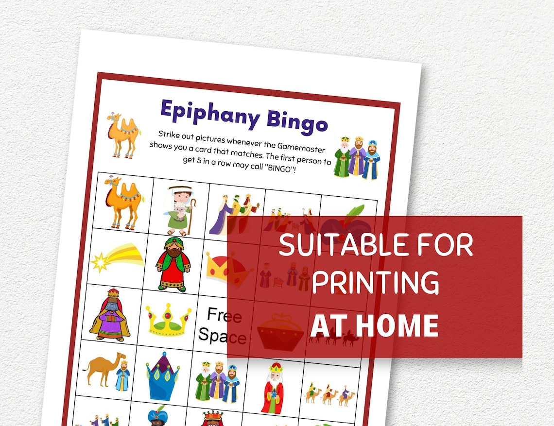 Epiphany Bingo Cards 50 Bingo Printable Cards for Three Kings - Etsy