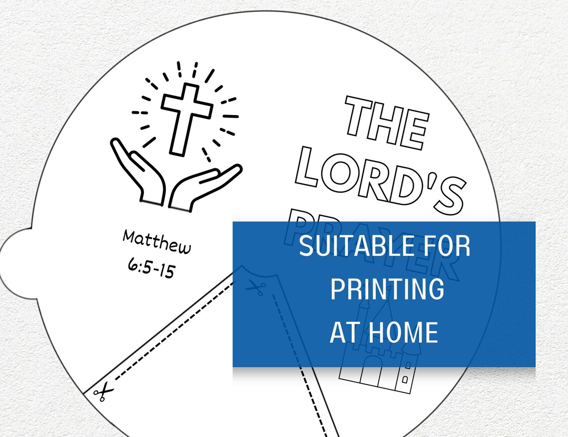 The Lord’s Prayer Coloring Wheel, Printable Scripture Activity, the ...