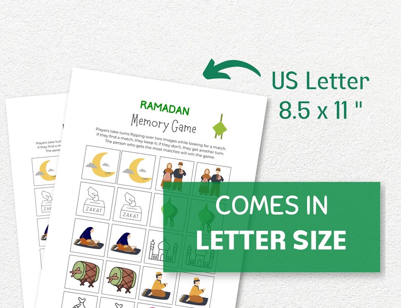 Ramadan Memory Game, Printable Memory Matching Game, Ramadan Activity ...