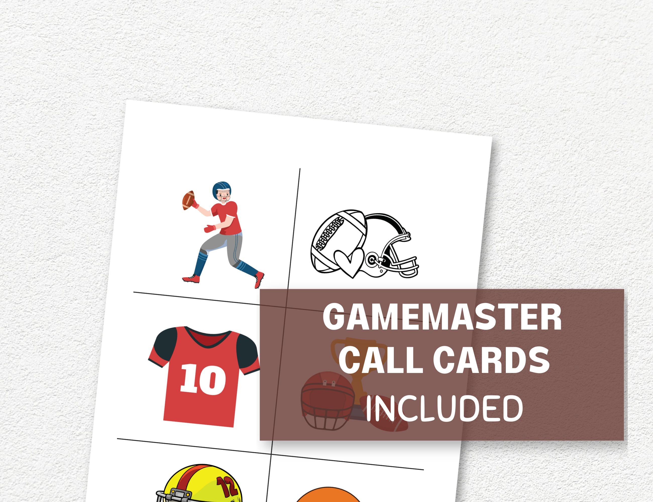 Football Bingo, 50 American Football Bingo Cards Printable, the Big ...