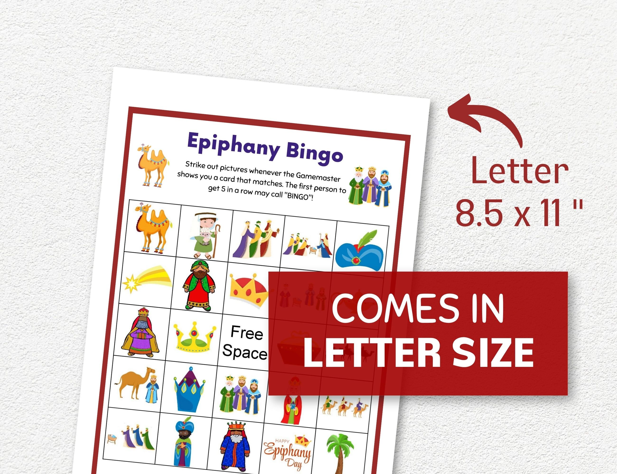 Epiphany Bingo Cards 50 Bingo Printable Cards for Three Kings - Etsy