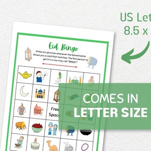 Eid Games Bingo Cards, 25 Printable Eid Al Fitr Bingo Cards, Ramadan ...