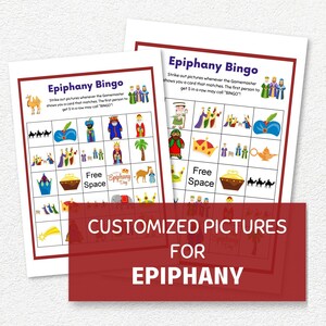 Epiphany Bingo Cards, 50 Bingo Printable Cards for Three Kings Day ...