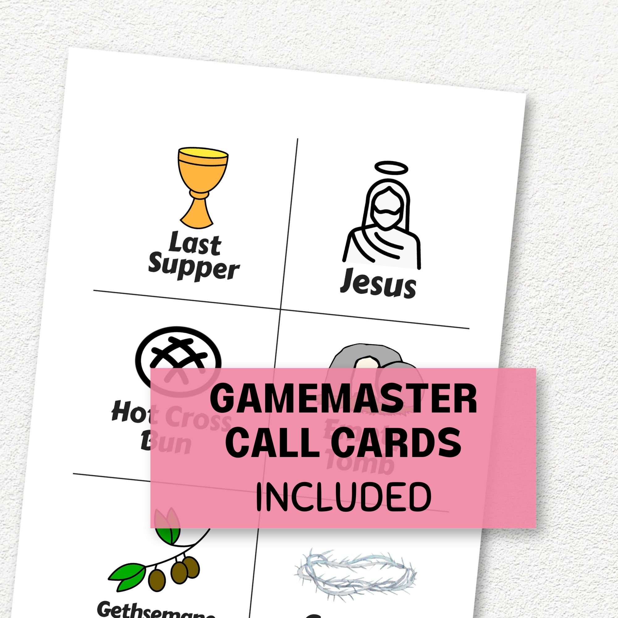 Easter Bingo Religious Game, 50 Printable Bingo Cards, Sunday School ...