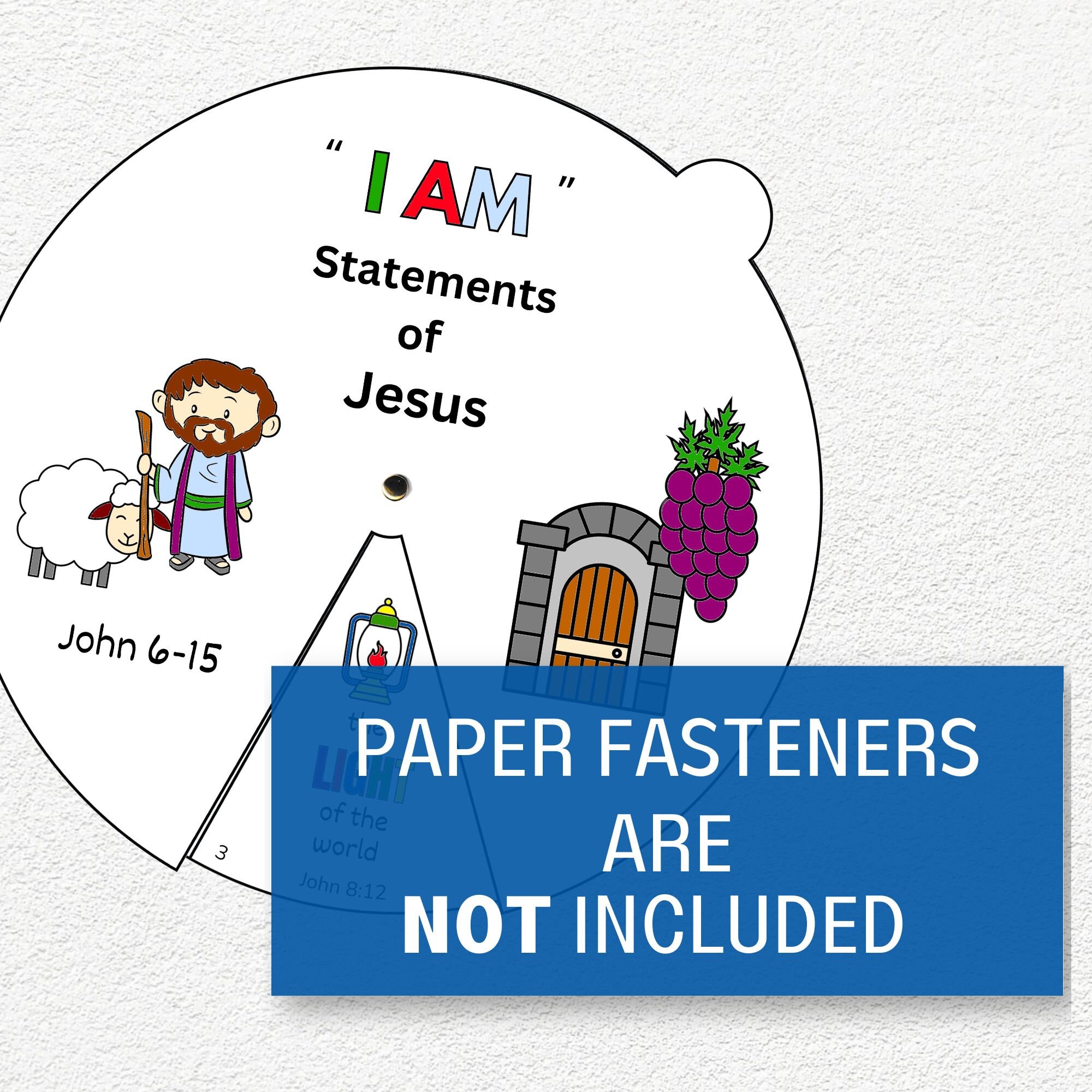 I Am Statements of Jesus Coloring Wheel, Printable Sunday School Lesson ...