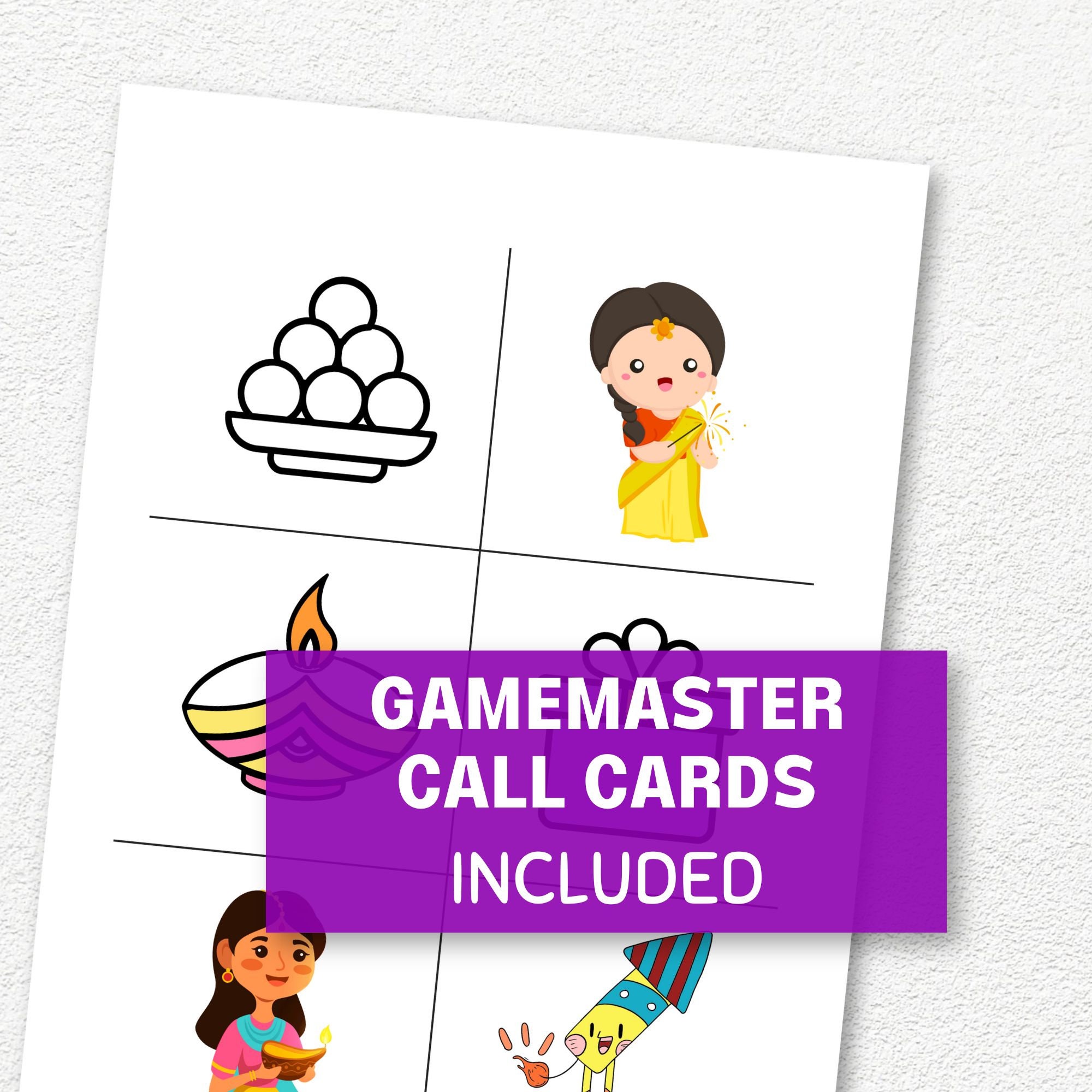 Diwali Bingo Game Printable, 50 Holiday Bingo Cards PDF, Diwali Kids ...