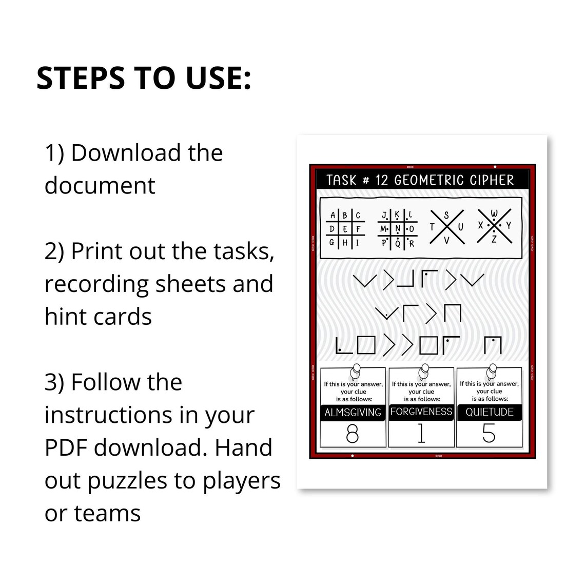 Lent Escape Room Game, 12 PDF Printable Puzzles, Ash Wednesday Activity ...