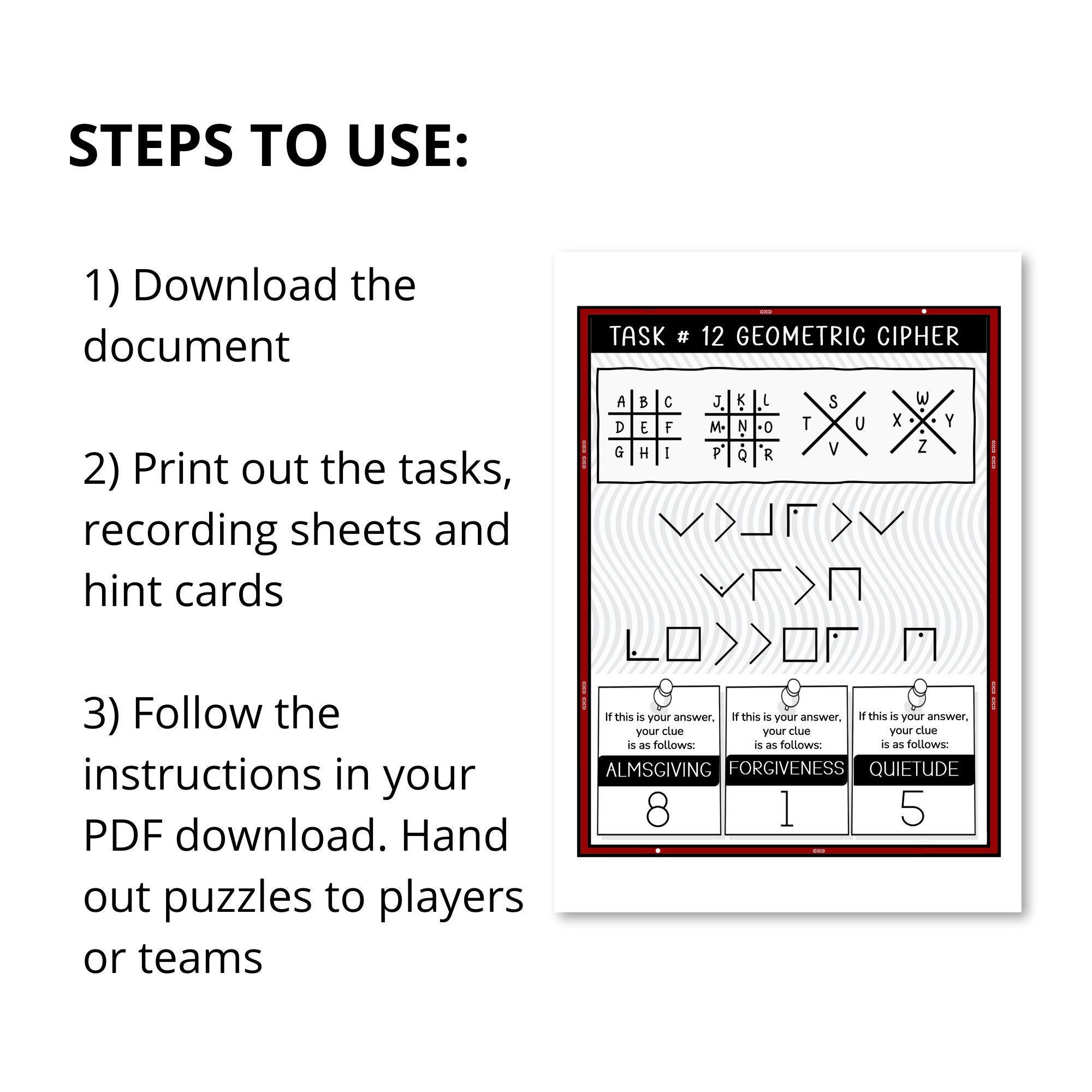 Lent Escape Room Game, 12 PDF Printable Puzzles, Ash Wednesday Activity ...