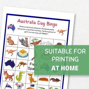 Australia Day Bingo, 50 Straya Day Bingo Printable Cards, Australian ...