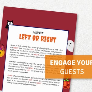Halloween Left Right Game Printable, Halloween Pass the Prize Game ...